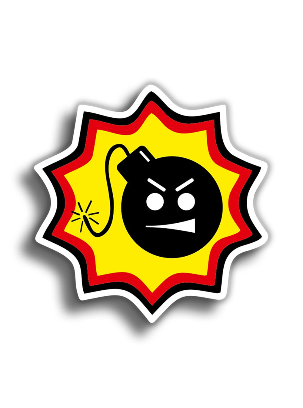 Bomba 10x10 cm Sticker – Colorres